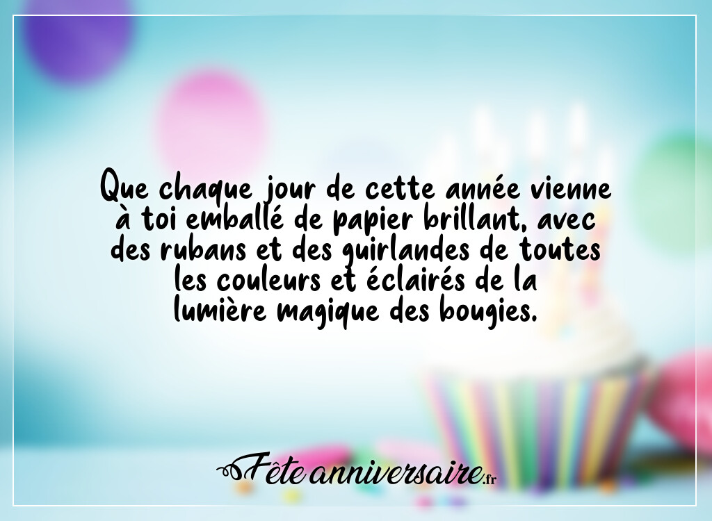 Texte d'anniversaire : Les couleurs de l'anniversaire